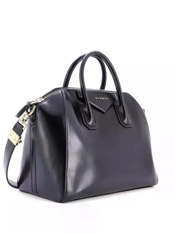 Givenchy Antigona Glazed Leather Medium Satchel - Black