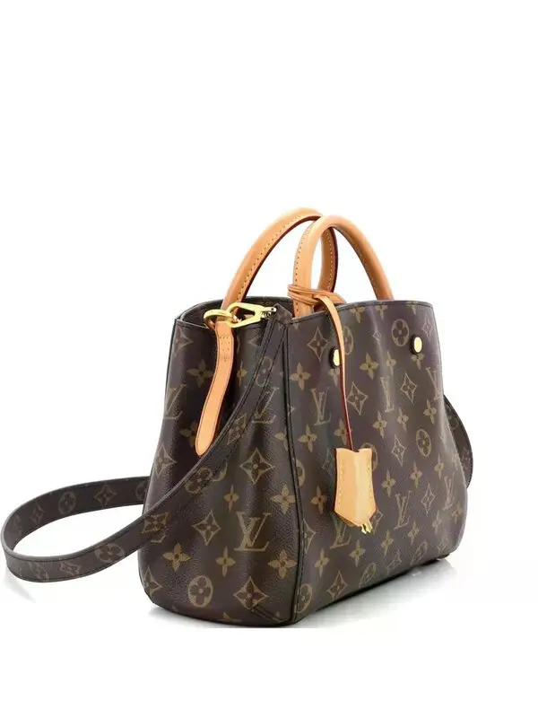 LOUIS VUITTON Montaigne Handbag Monogram Canvas Bb Satchel - Brown