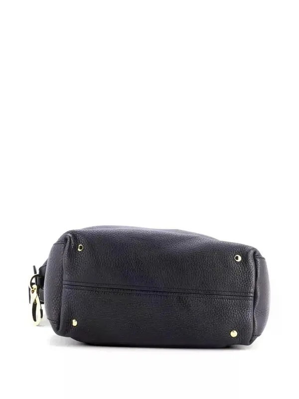 Valentino Garavani Vlogo Ohval Hobo Leather Shoulder Bag