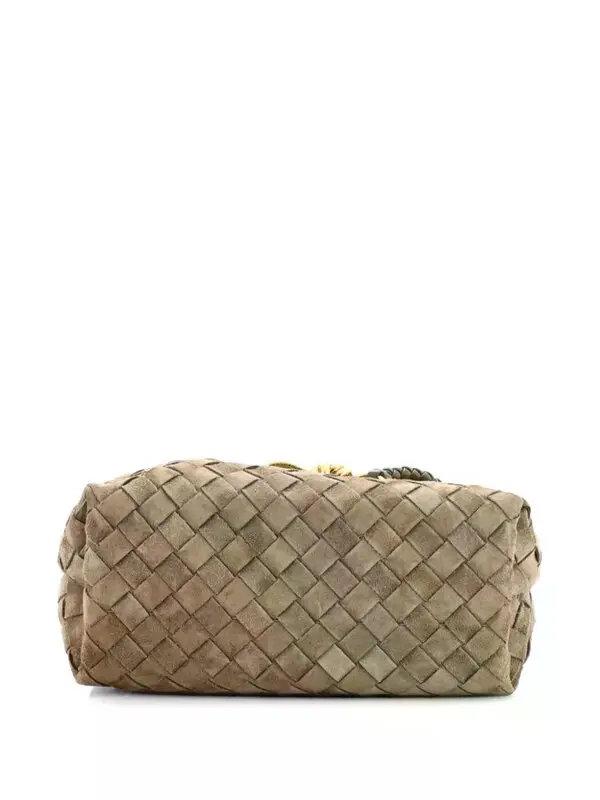 Bottega Veneta Andiamo Top Handle Bag Intrecciato Nappa Small Satchel - Green