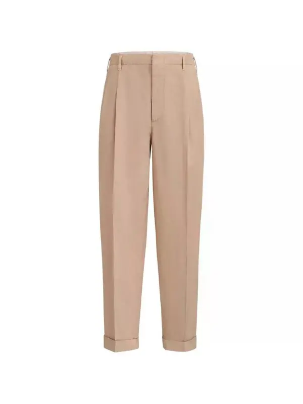 Brunello Cucinelli Garment-dyed Cotton And Linen Canvas Trousers - Neutrals