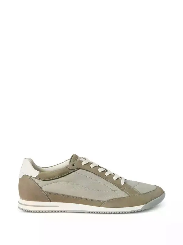 Brunello Cucinelli Nylon And Nubuck Lace Up Sneakers