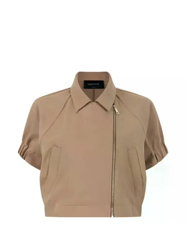 Fabiana Filippi Cropped Jacket - Brown