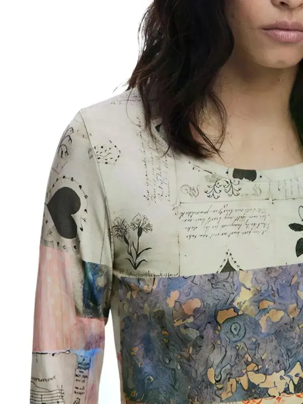 Desigual Ruched Long-sleeved T-shirt