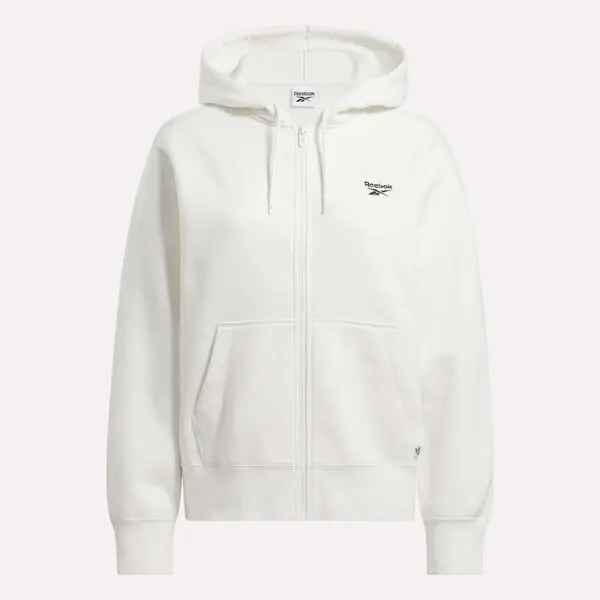 REEBOK Small Vector Full Zip Sweatshirt - Vector Chalk Heather