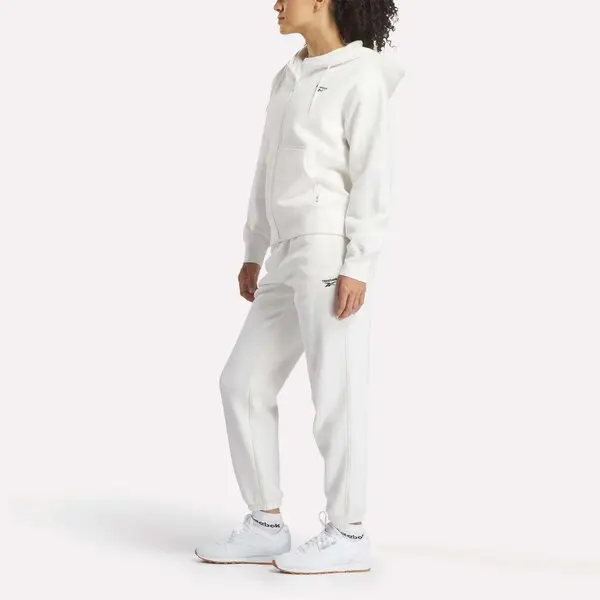 REEBOK Small Vector Full Zip Sweatshirt - Vector Chalk Heather