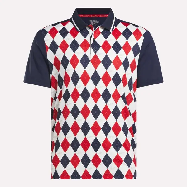 REEBOK Vector Argyle Print Polo