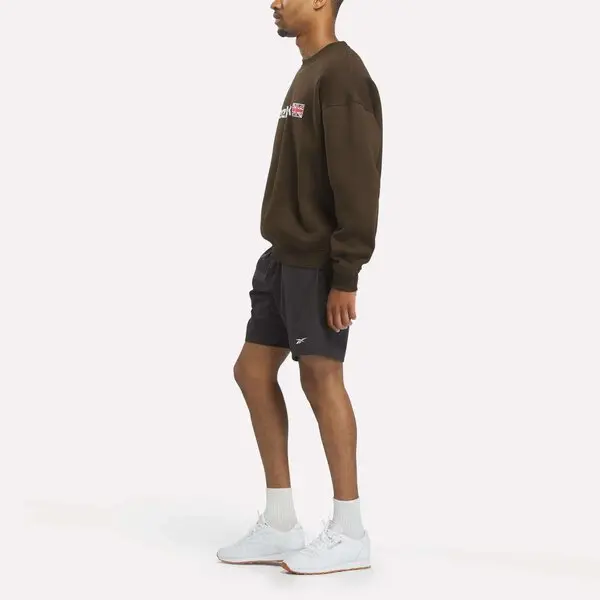 REEBOK Union Jack Logo Crewneck Sweatshirt - Espresso