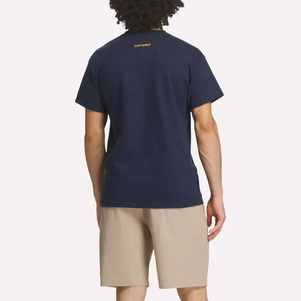 REEBOK Crushers Stacked Logo Tee - Navy