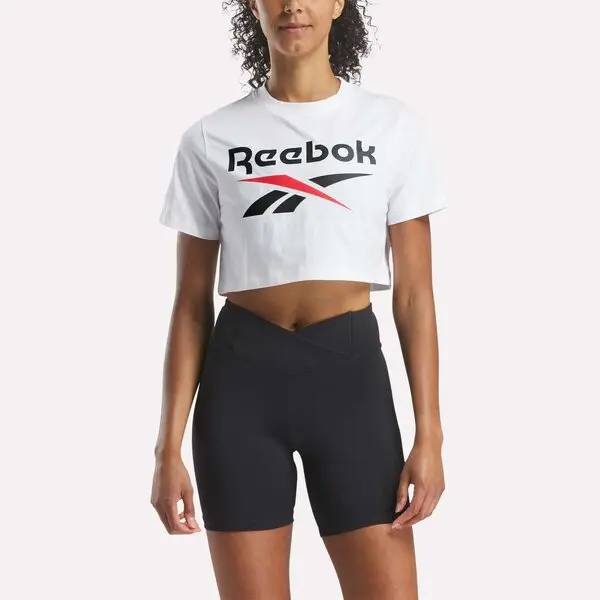 REEBOK Cropped Logo T-shirt - White