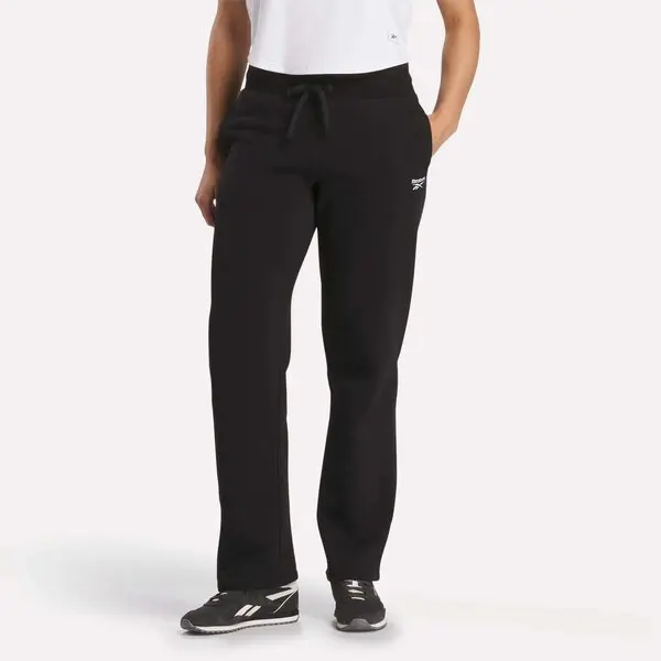 REEBOK Classic Cotton Blend Sweatpants With Drawstring Waist - Black