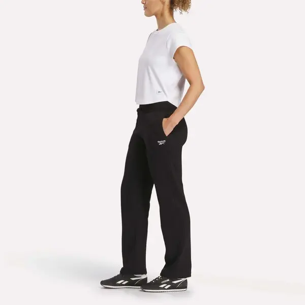 REEBOK Classic Cotton Blend Sweatpants With Drawstring Waist - Black
