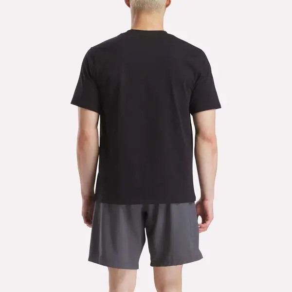 REEBOK Small Logo Crewneck Short Sleeve T-shirt - Black