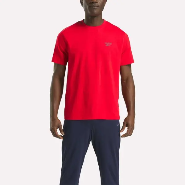 REEBOK Small Logo Crewneck Short Sleeve T-shirt - Vector Red