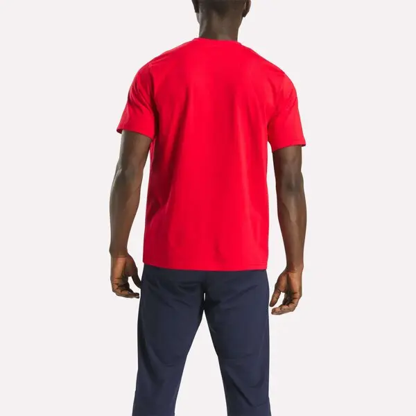 REEBOK Small Logo Crewneck Short Sleeve T-shirt - Vector Red