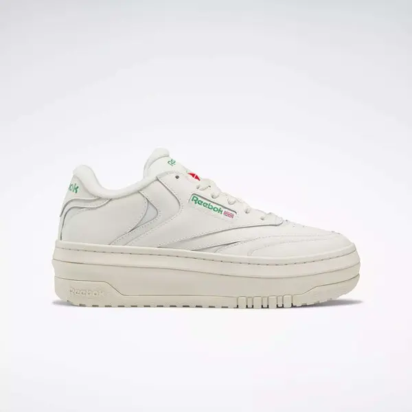 REEBOK Club C Extra Platform Sneakers - Chalk/chalk/glen Green