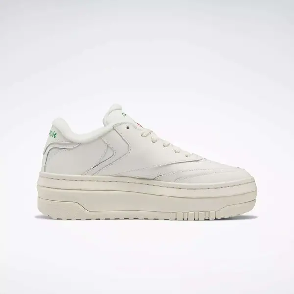 REEBOK Club C Extra Platform Sneakers - Chalk/chalk/glen Green