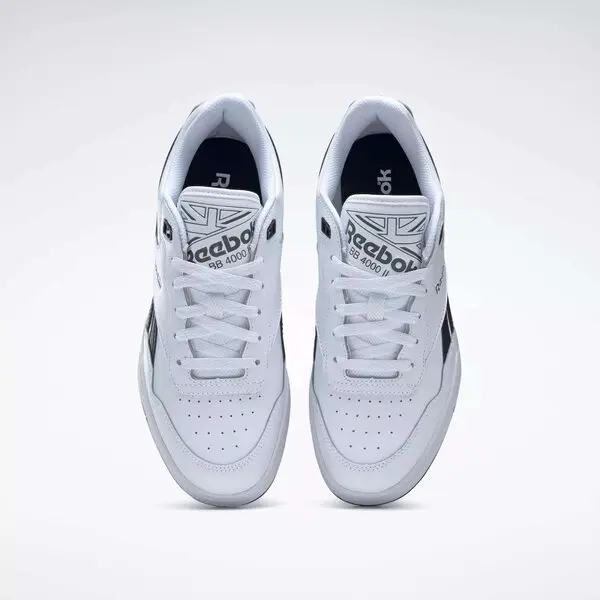 REEBOK Bb 4000 Ii "vintage Hoops" Leather Sneakers - Ftwr White/core Black/pure Grey