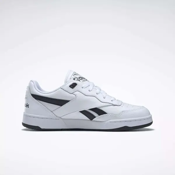 REEBOK Bb 4000 Ii "vintage Hoops" Leather Sneakers - Ftwr White/core Black/pure Grey