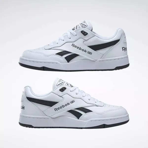 REEBOK Bb 4000 Ii "vintage Hoops" Leather Sneakers - Ftwr White/core Black/pure Grey