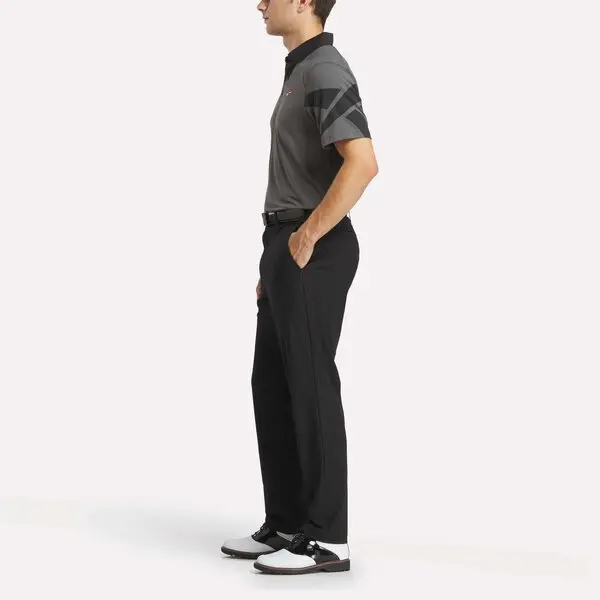 REEBOK Signature Vector Colorblocked Polo Shirt - Black