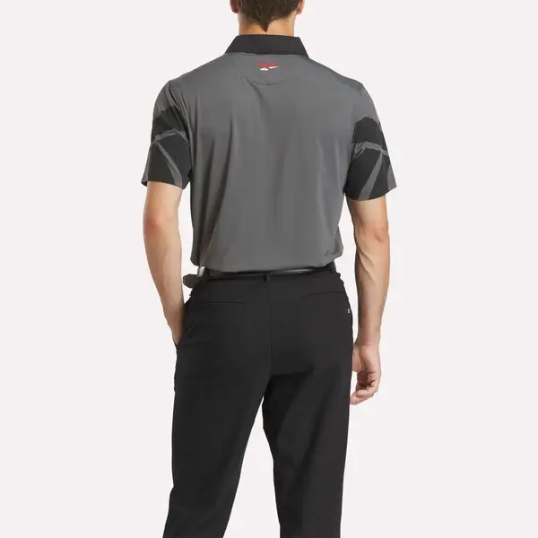 REEBOK Signature Vector Colorblocked Polo Shirt - Black