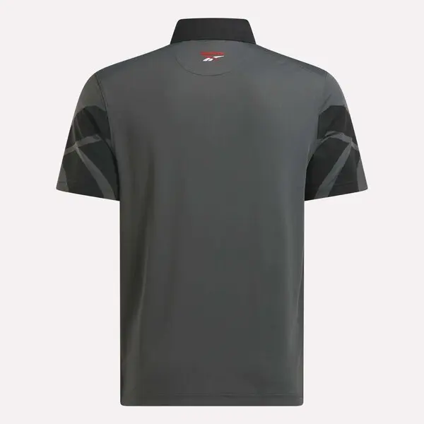 REEBOK Signature Vector Colorblocked Polo Shirt - Black