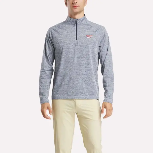 REEBOK Quarter Zip Sweatshirt - Vector Navy