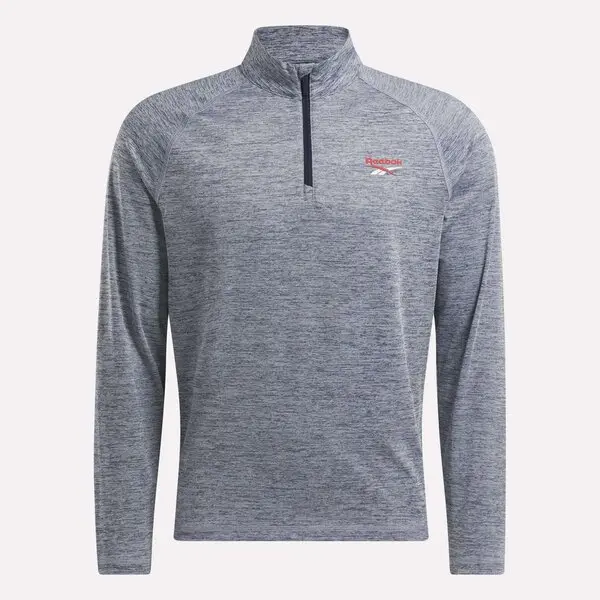 REEBOK Quarter Zip Sweatshirt - Vector Navy