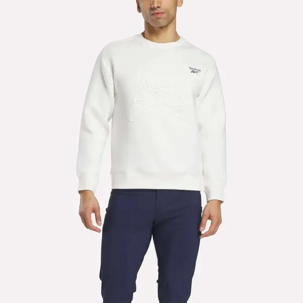 REEBOK Scuba Knit Crewneck Sweatshirt - Chalk