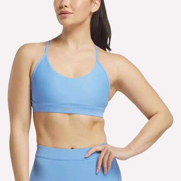 REEBOK Lux Strappy Sports Bra - Peri Blue