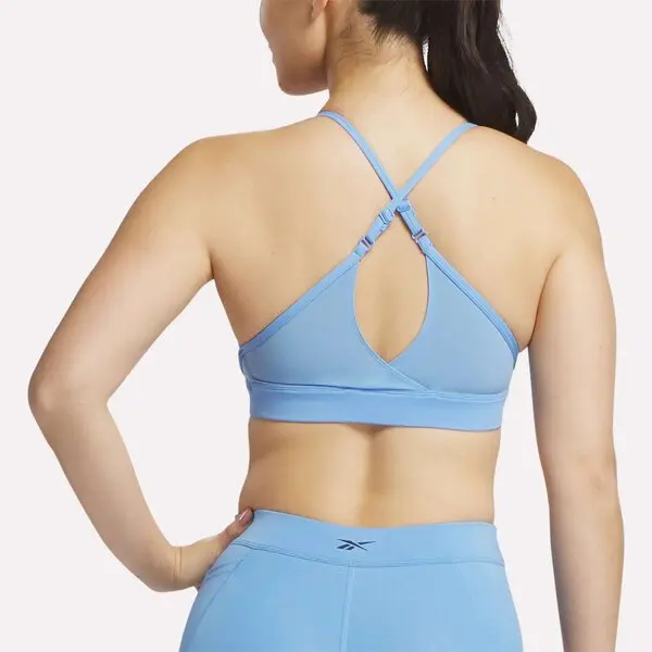 REEBOK Lux Strappy Sports Bra - Peri Blue