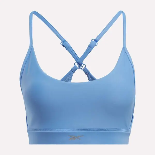 REEBOK Lux Strappy Sports Bra - Peri Blue