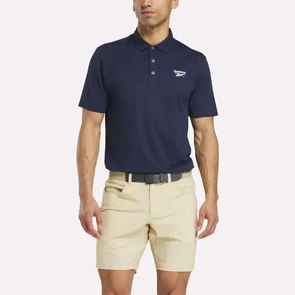 REEBOK Bonded Pique Polo Shirt - Vector Navy