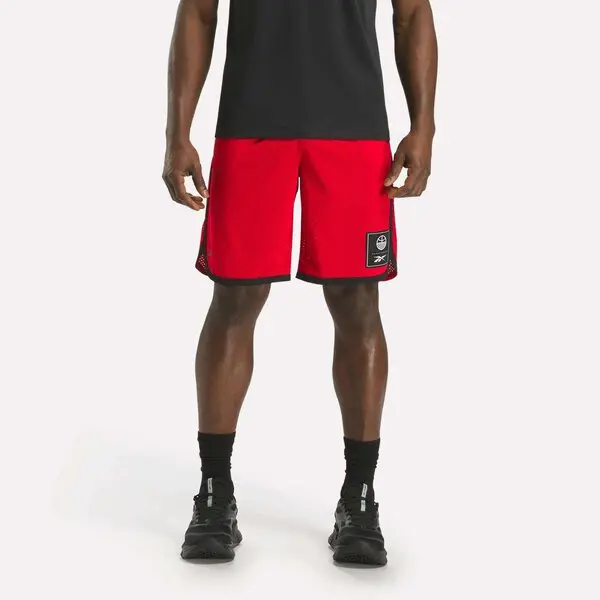 REEBOK Basketball Mesh Shorts With Vector Style - Vector Red