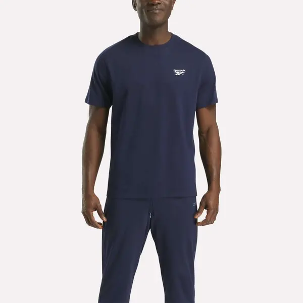 REEBOK Small Logo Crewneck Short Sleeve T-shirt - Vector Navy