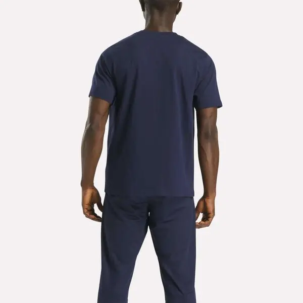 REEBOK Small Logo Crewneck Short Sleeve T-shirt - Vector Navy