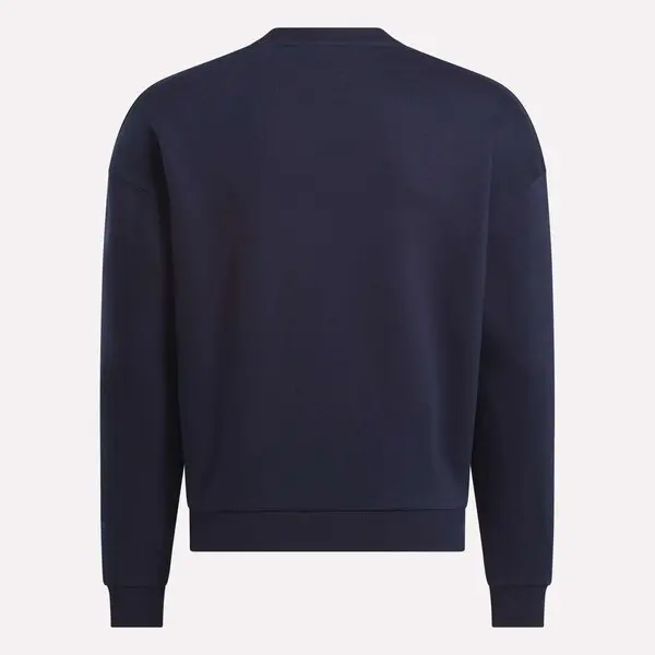 REEBOK Crewneck Sweatshirt With Textured Bouclé Fleece - Vector Navy