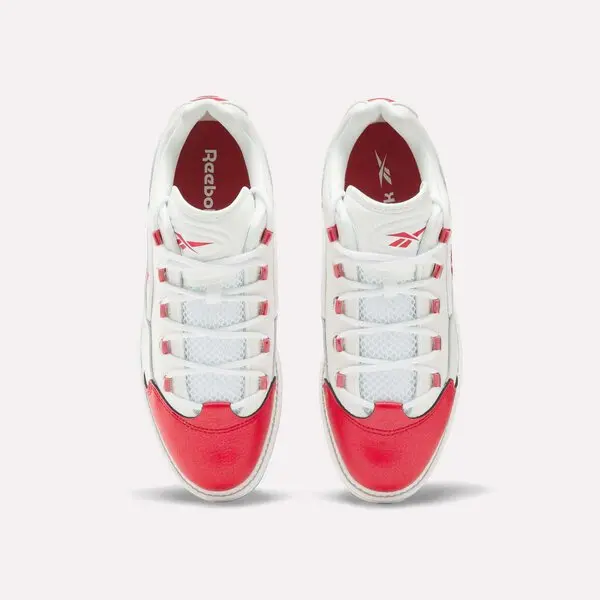 REEBOK Spikeless Golf Shoes With Leather Upper And Contrasting Toe - White/vector Red