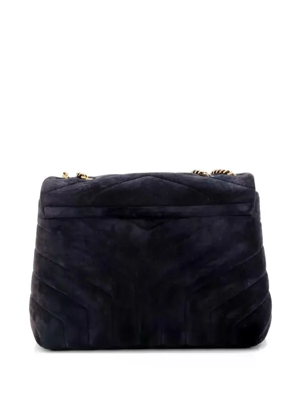 Saint Laurent Loulou Matelasse Chevron Small Shoulder Bag - Blue