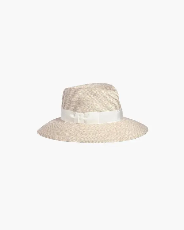 Eric Javits Squishee Straw Phoenix Fedora - Cream