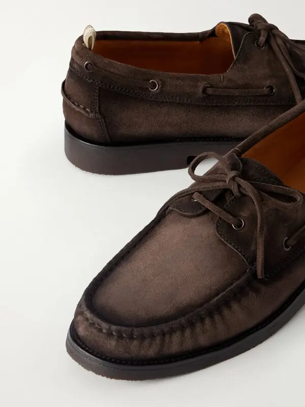 Officine Creative Balfron 002 Suede Boat Shoes - Brown