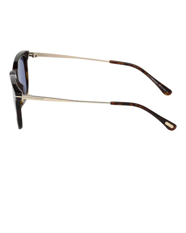 TOM FORD Arnaud Acetate Sunglasses - Shiny Dark Havana