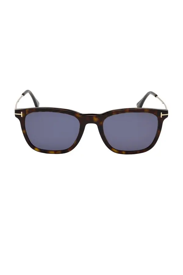 TOM FORD Arnaud Acetate Sunglasses In Brown - Shiny Dark Havana