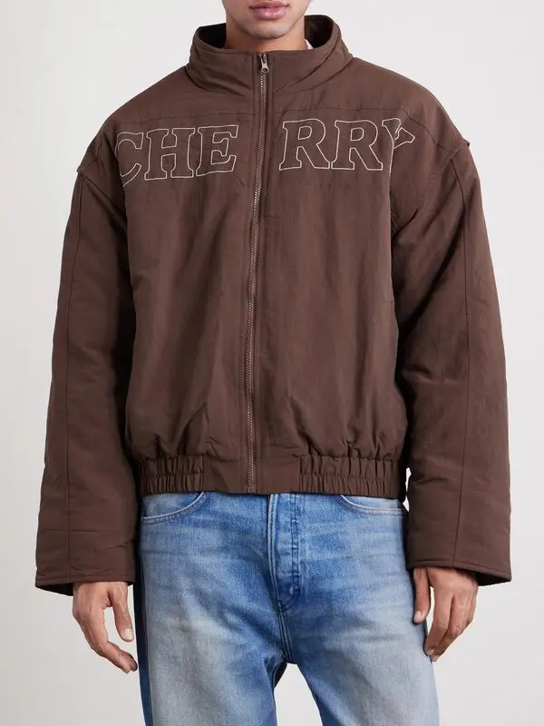 CHERRY LOS ANGELES Logo-embroidered Padded Nylon Jacket