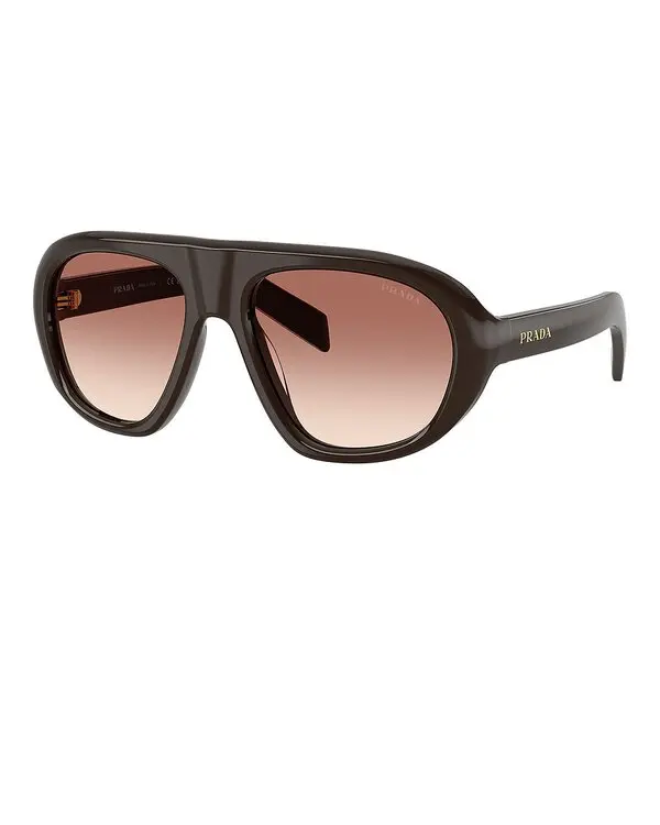 Prada Irregular Sunglasses - Cigar