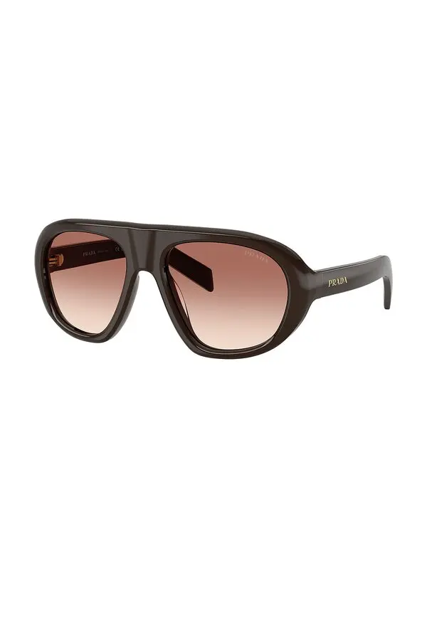 Prada Irregular Sunglasses - Cigar