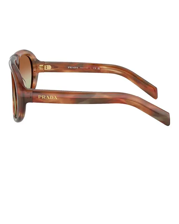 Prada Irregular Sunglasses - Striped Oak