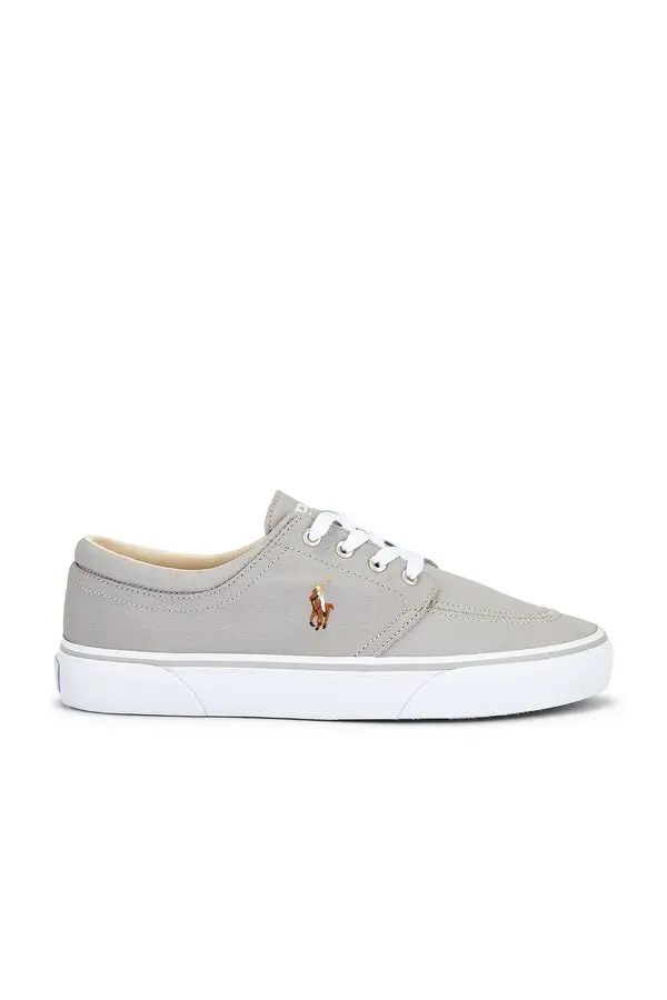 Polo Ralph Lauren Canvas Faxon Low Top Sneaker In Grey - Soft Grey