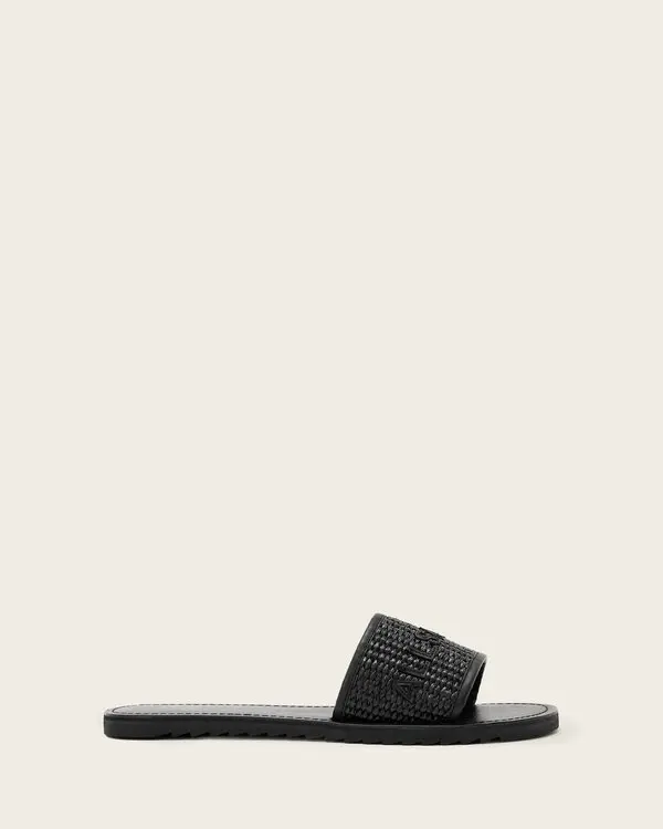 ALLSAINTS Hoxton Single Strap Sliders - Black